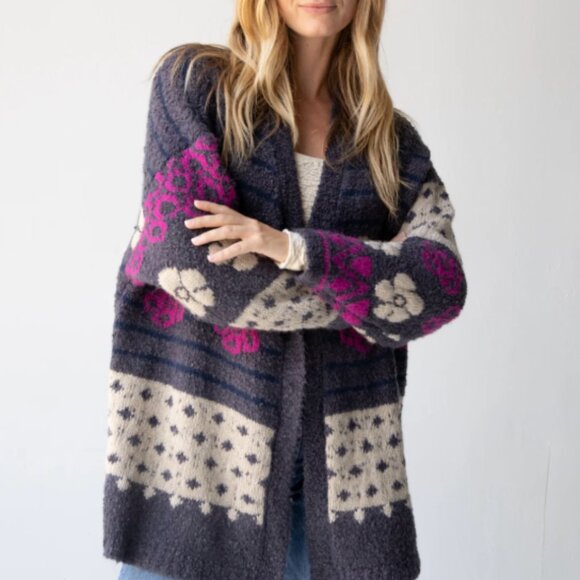 NATURAL LIFE | Sweaters | Natural Life Calla Jacquard Cardigan In ...